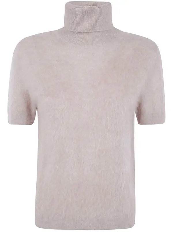 Seventy Sweater Short Sleeves "cashmere Turtle Neck