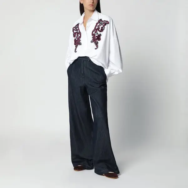 Dries Van Noten Embroidered Cotton Shirt