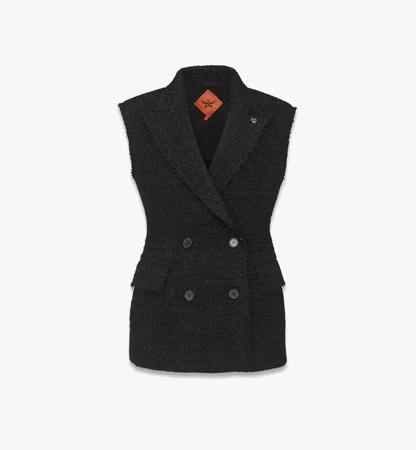 Mcm Double-breasted Tweed Gilet