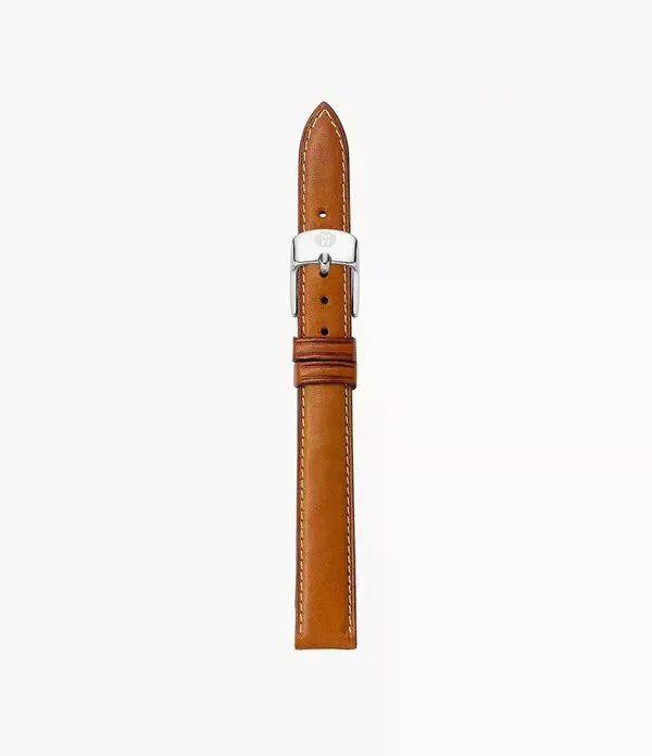 Michele 14mm Saddle Calfskin Leather Strap