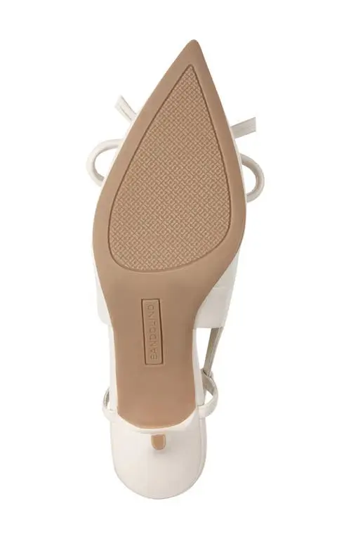 Bandolino Margla Faux Leather Slingback Pump - Ivory