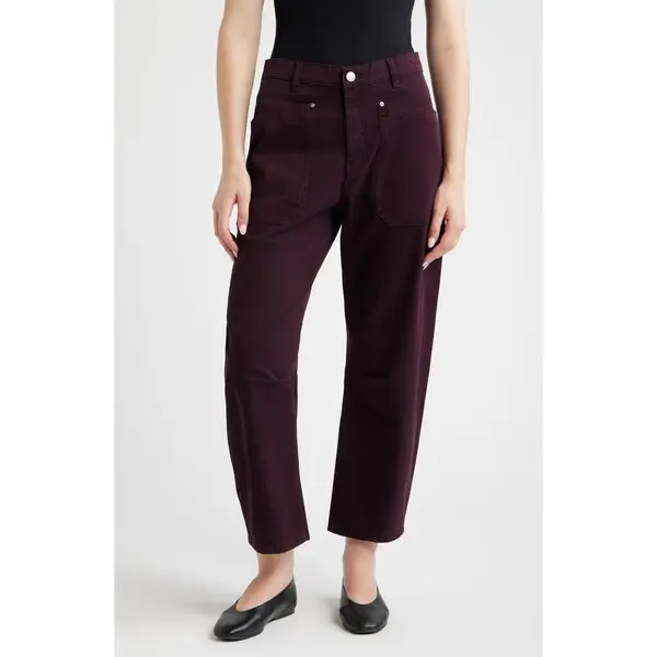 DL1961 Bilie Easy Barrel High-rise Twill Pants