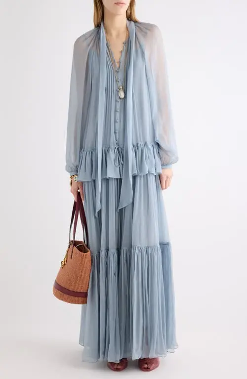 Chloé Silk Mousseline Maxi Dress