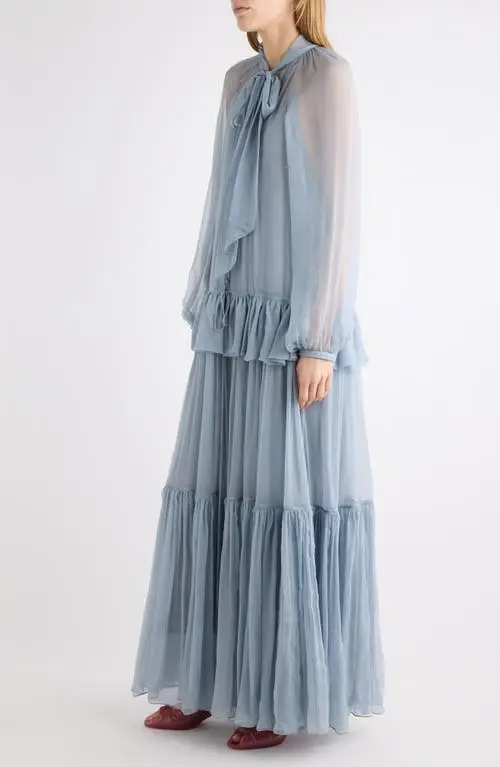 Chloé Silk Mousseline Maxi Dress