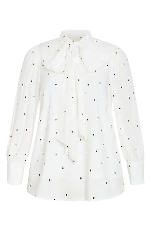 City Chic Kensie Tie Neck Blouse