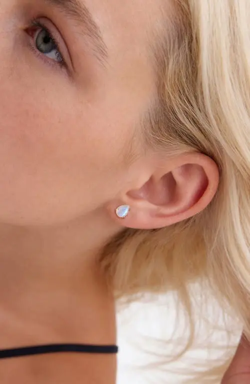 ST. MORAN Moonstone Pear Stud Earrings