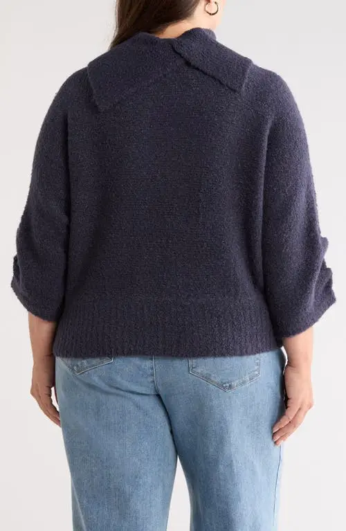 Wit & Wisdom Dolman Sleeve Sweater - Blue Charcoal