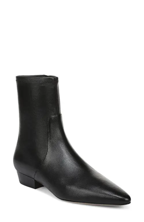 Veronica Beard Glinda Leather Bootie - Black Nappa