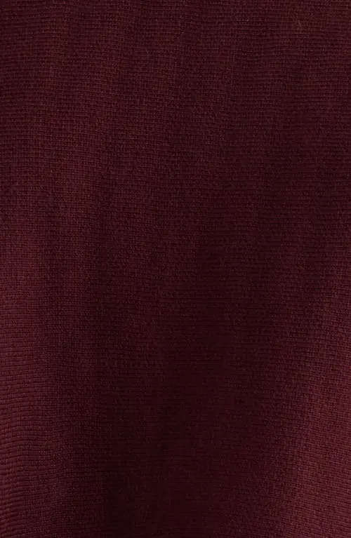 Anne Klein Faux Leather Trim Knit Cape