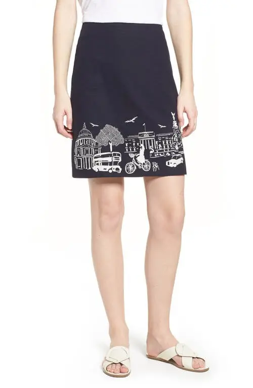Boden Tilda Embroidered Cotton Skirt
