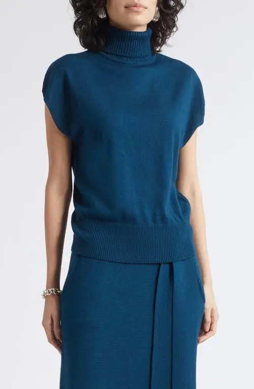 Ramy Brook Natalie Wool Turtleneck Sweater - Dark Teal