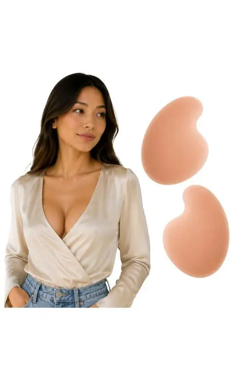 LECHERY® Allstick Push Up Adhesive Reusable Silicone Breast Nipple Covers - Chai