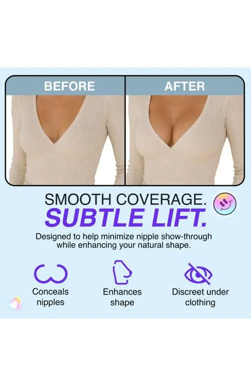 LECHERY® Allstick Push Up Adhesive Reusable Silicone Breast Nipple Covers - Chai