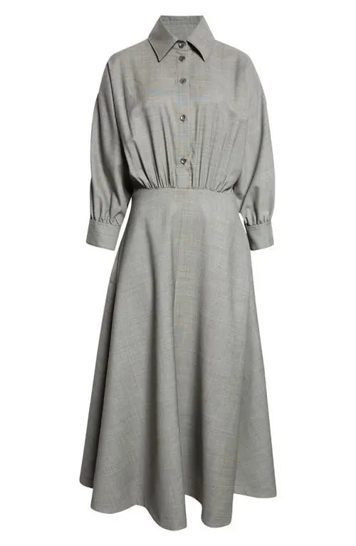 Altuzarra Eleanor Wool Stretch Twill Midi Shirtdress