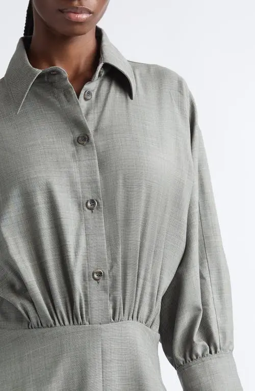 Altuzarra Eleanor Wool Stretch Twill Midi Shirtdress