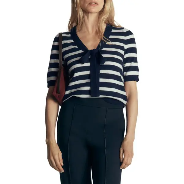 Boden Felicity Bow Cotton & Cashmere Sweater