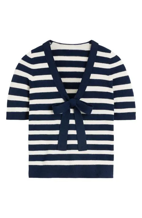 Boden Felicity Bow Cotton & Cashmere Sweater