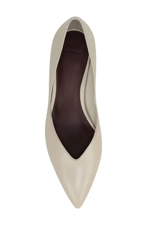Vince Hallie Pointed Toe Leather Pump - Moonlight