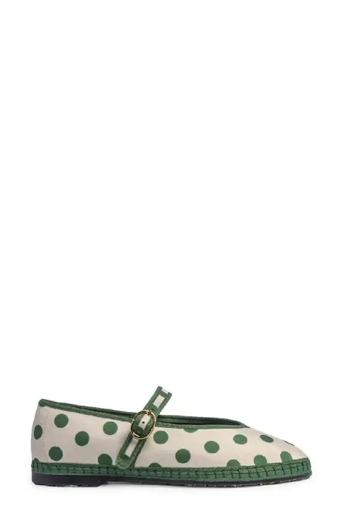 FLABELUS Polka Dot Pierre Mary Jane Flat