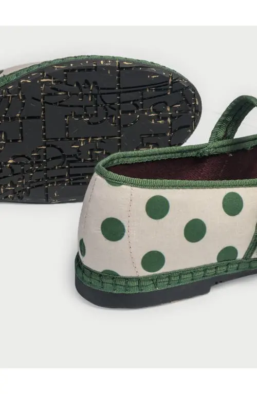 FLABELUS Polka Dot Pierre Mary Jane Flat