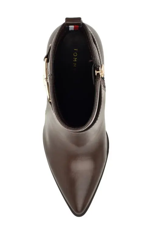 Tommy Hilfiger Midna Faux Leather Bootie - Mid Brown
