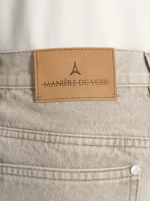 Manière De Voir Dn002 Relaxed Fit Denim Jeans - Beige