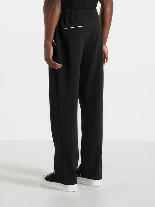 Manière De Voir Signature Piped Track Pants - Black