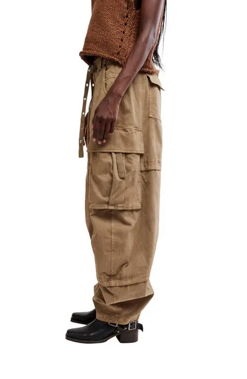 Free People Reef Curved Cargo Twill Pants
