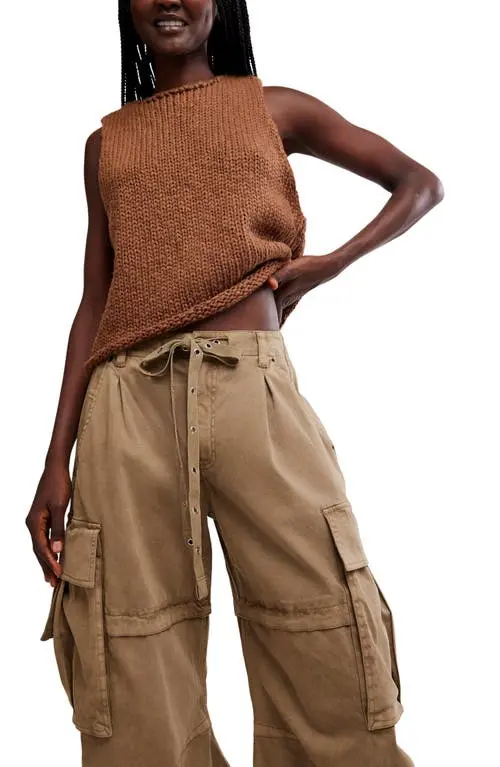 Free People Reef Curved Cargo Twill Pants