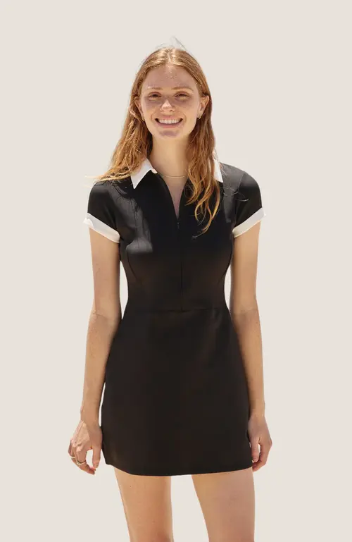 GOLDIE BYRD Contrast Collar Dress