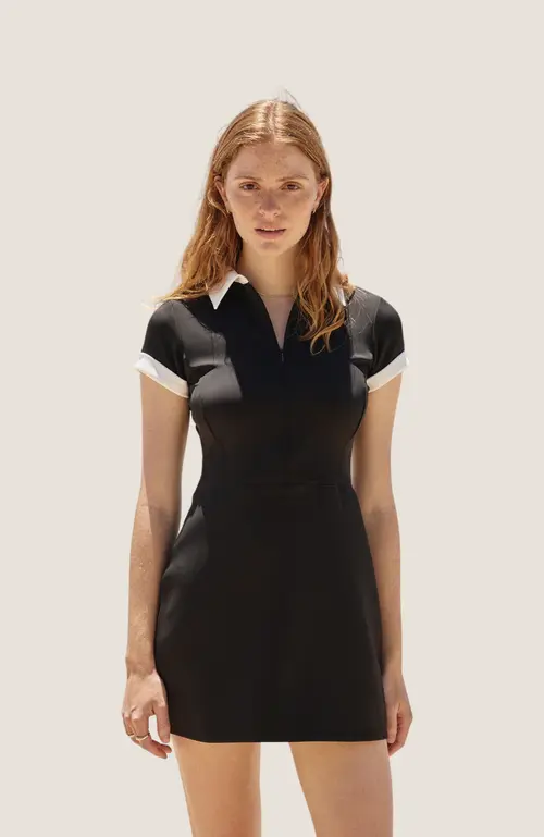GOLDIE BYRD Contrast Collar Dress
