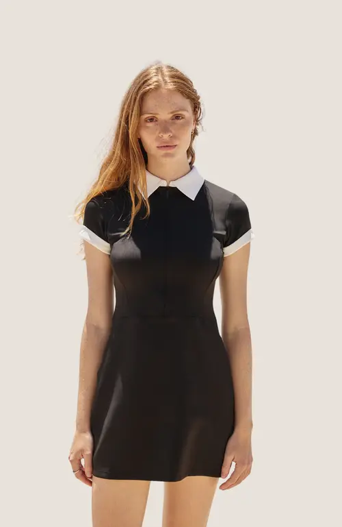 GOLDIE BYRD Contrast Collar Dress