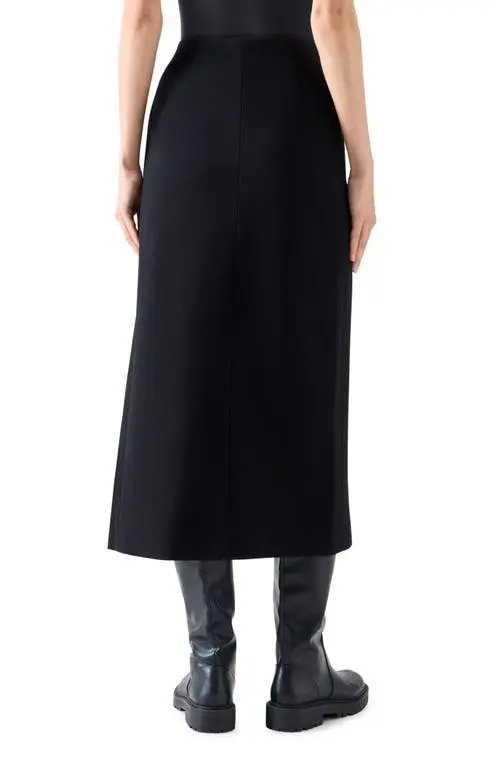Akris Signature Jersey Wrap Midi Skirt