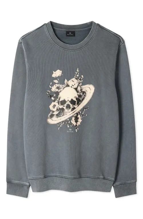Paul Smith Skull Saturn Floral Graphic Sweatshirt