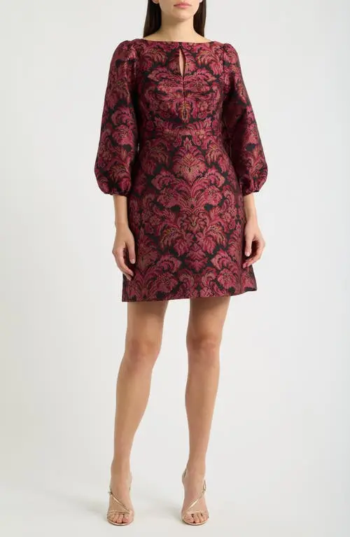 Eliza J Balloon Sleeve Dress - Pink Multi