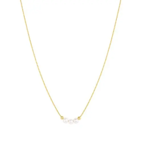 SET & STONES Preslee Pearl Necklace - Gold