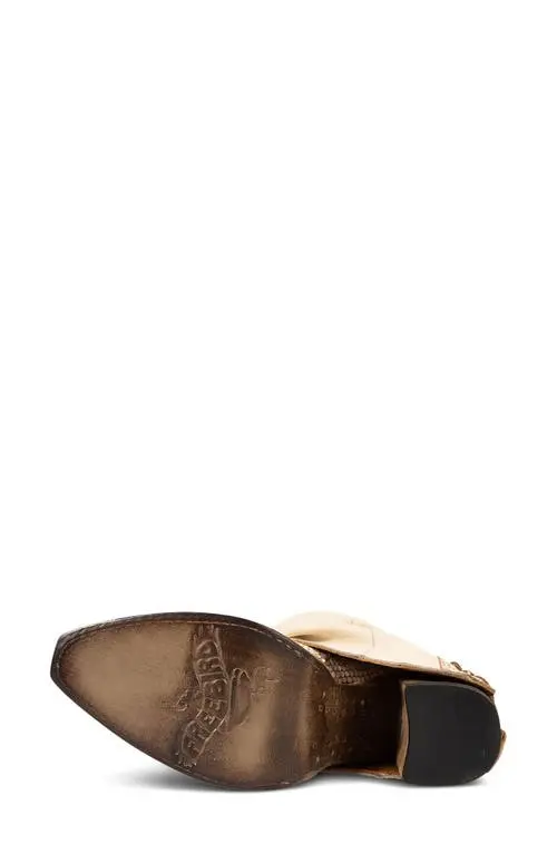 FREEBIRD Jules Leather Western Boots - White Snake