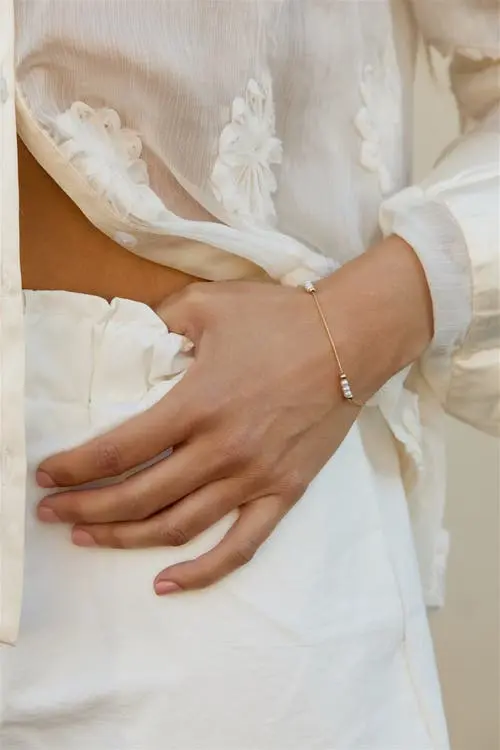 SET & STONES Jewellea Pearl Bracelet With Accents