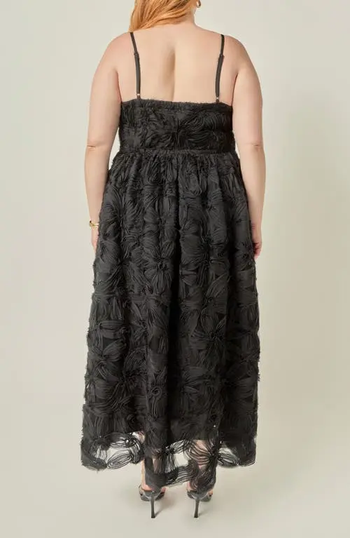 English Factory Flower Embellished Midi Dress