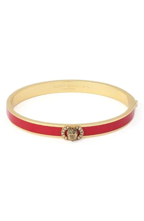 Kurt Geiger Chelsea Enamel Hinged Bangle - Red