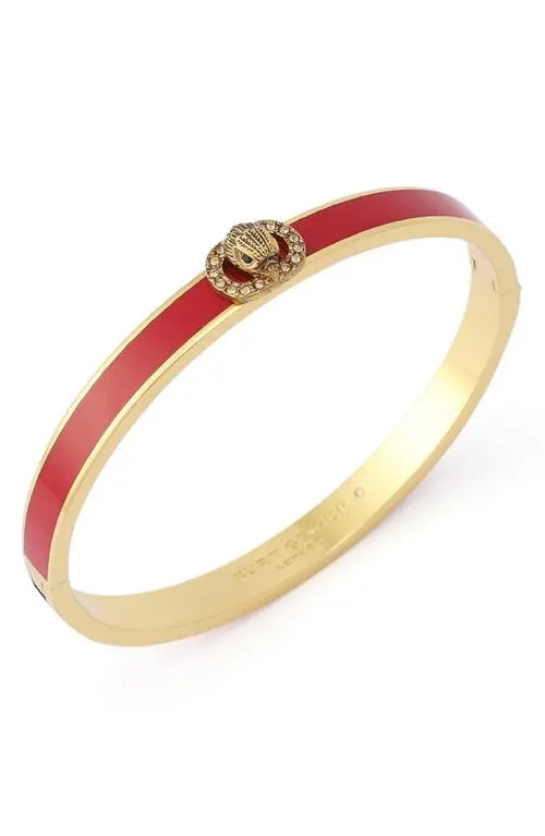 Kurt Geiger Chelsea Enamel Hinged Bangle - Red
