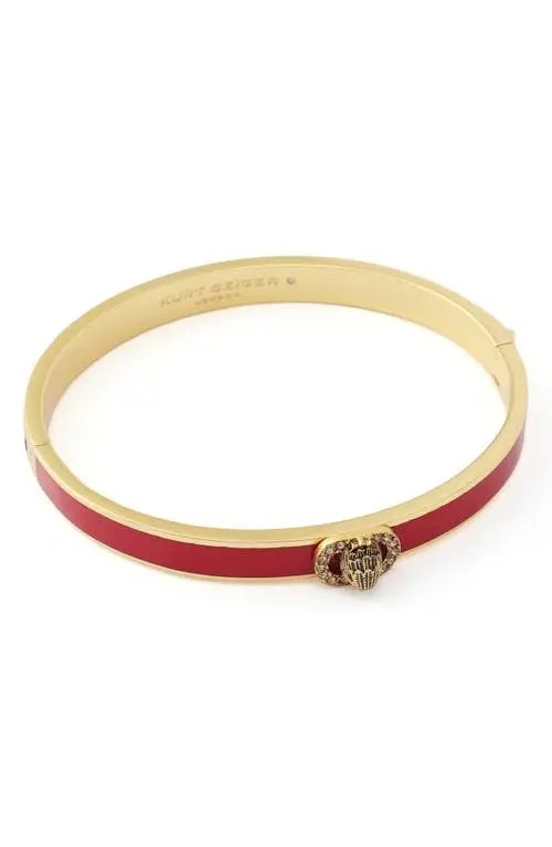 Kurt Geiger Chelsea Enamel Hinged Bangle - Red