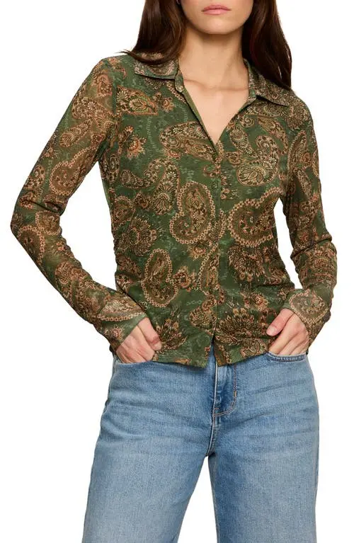 Sanctuary Juno Paisley Print Button-up Top - Decoratif