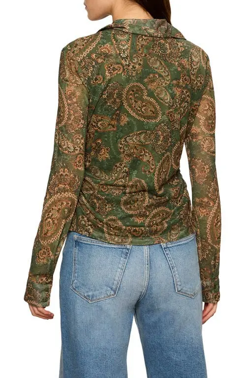 Sanctuary Juno Paisley Print Button-up Top - Decoratif