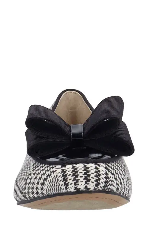 J. Reneé Kori Houndstooth Bow Flat