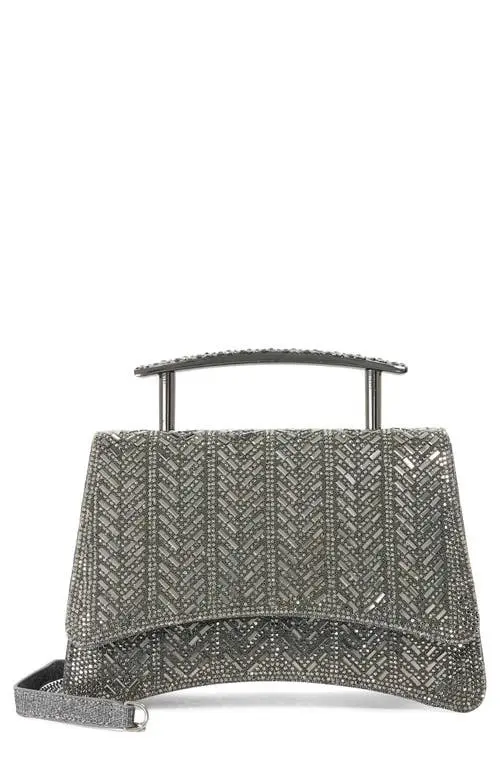 Dune London Bedazzle Crystal Top Handle Bag - Pewter