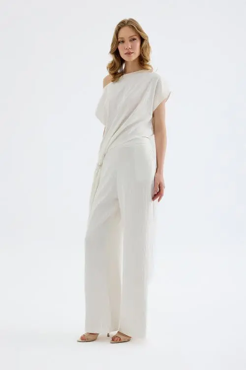 MONLICIA Elvara Fluid Viscose Wide-leg Pants