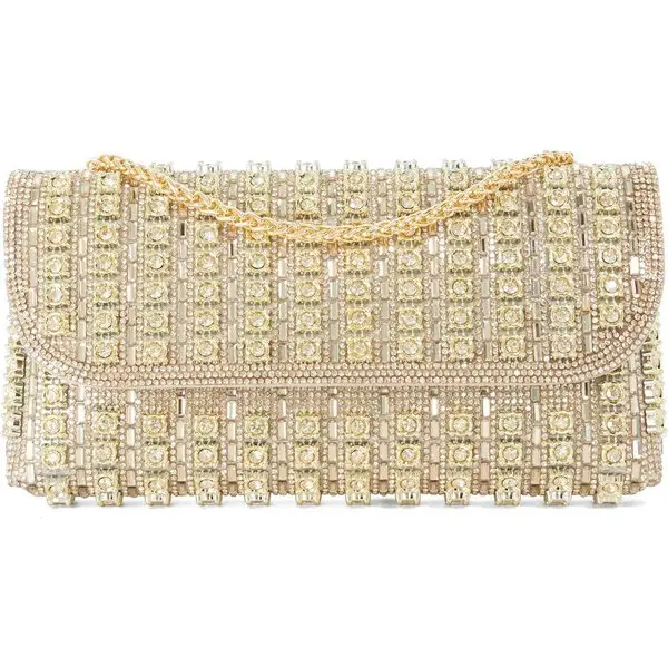 Dune London Elabourate Crystal Clutch - Gold