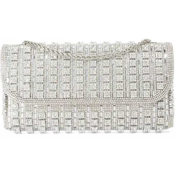 Dune London Elabourate Crystal Clutch - Silver