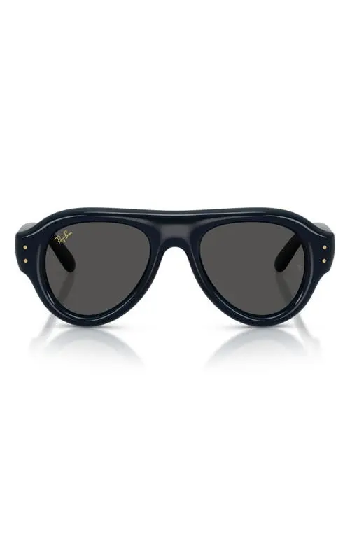 Ray-ban Aviator Puffer Sunglasses - Transparent Blue/dark Grey
